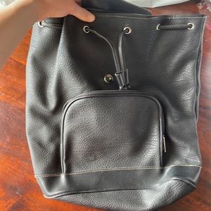 Bags | Vintage 9s Faux Leather Esprit Backpack | Poshmark